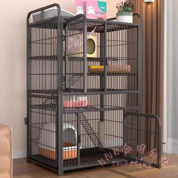 猫用ケージ キャットケージ キャットタワー 多頭飼い 付き 大型 高級感 キャットハウス ペットケージ 猫小屋 組立簡単 掃除しやすい コンパクト