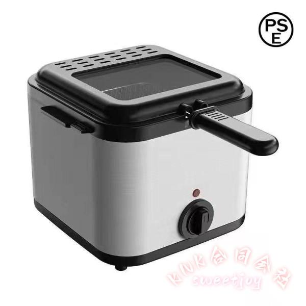 簡単便利に揚げ物が♪電気フライヤーです。パワーランプ付きなので油の温度がバッチリ♪フタに一工夫。溝があるのでバスケットを沈めたままフタが出来る！油が散らずお手入れが簡単に。揚げ具合がわかる小窓が付いているので開ける必要がありません！ふちにバ...