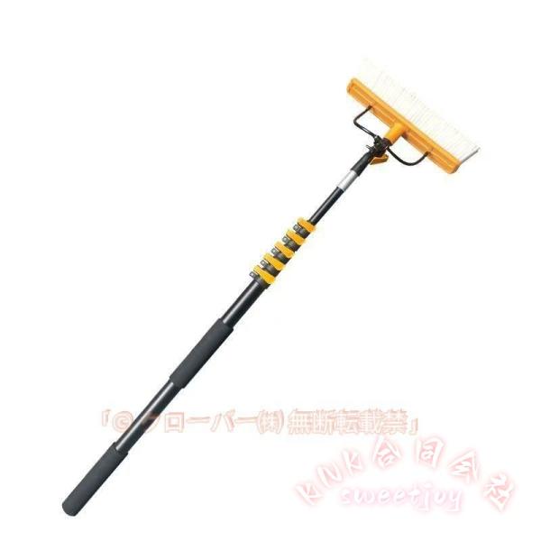 高所掃除ブラシ 外壁掃除 3.6m~9m 給水伸縮ブラシ 40Cmブラシヘッド 窓ガラス/壁掃除 高所ワイパー 業務用 超ロングポール 取り外しが簡単
