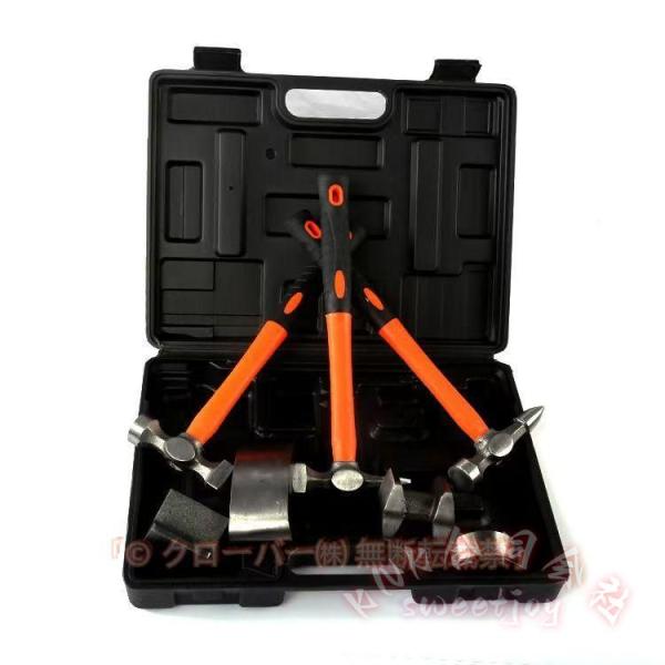 【使用用途】&amp;amp;amp;amp;lt;br&amp;amp;amp;amp;gt;自動車板金 工具 金属加工セット 板金ハンマー 7pcs 金づち 修復 手動 修理 バンパー 凹み リペア大工道具 ハンマ 金づち 金属 加工 ...