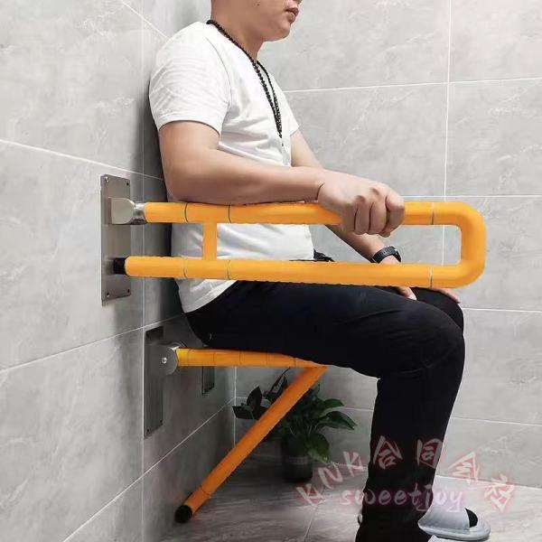 省スペース-180°水平回転と90°垂直回転のフリップアップ設計。 折りたたみ式グラブバーは、貴重なバスルームスペースを節約するのに役立ちます。 あなたのための本当のトイレエイドと高齢者ケアノンスリップ安全バー-滑り止め表面バンプデザイン、...