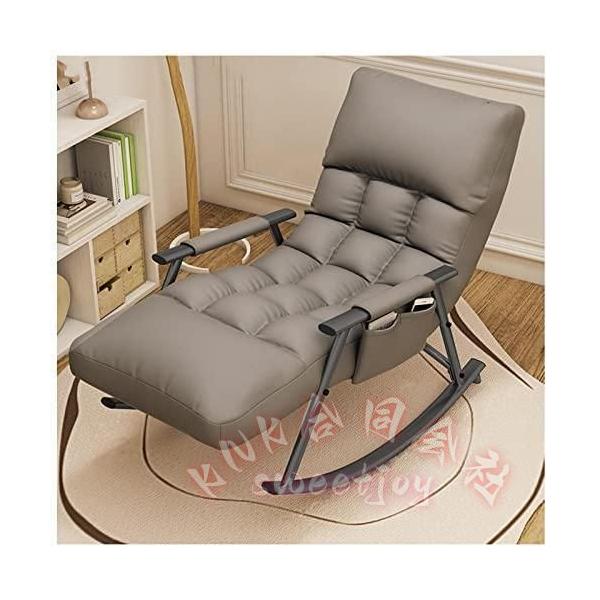 デザインコンセプト： ロッキングチェアー 1人掛け，家でも詩や距離を持てます。忙しくて疲れた現代の都会生活では、家でのんびりと静かな場所を作る必要があります。色も豊富で、ロッキングチェアもあり、時間ものんびり。頑丈で錆びない金属フレーム：フ...