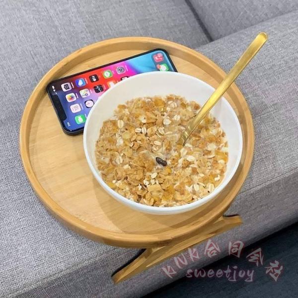 アームテーブル サイドテーブル トレイ 折りたたみ 丸 ソファテーブル アームトレイ 竹 省スペース カップ 小物置き 収納 便利 クリップテーブル ソファトレイ