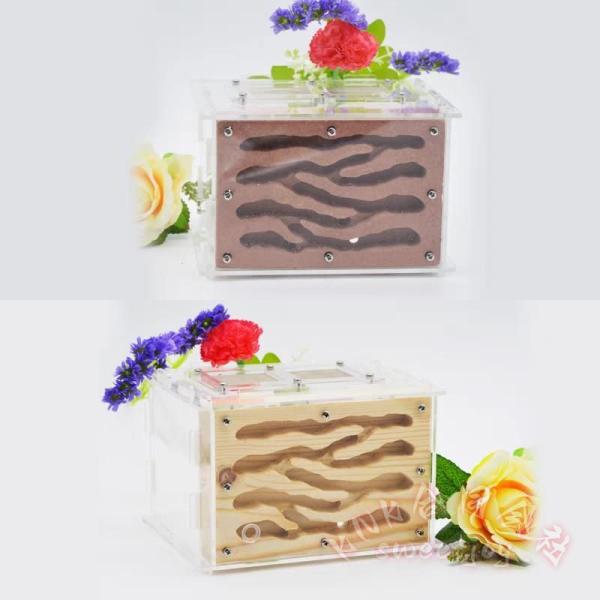 材質：高品質の木材+アクリル材料製、使用中の耐久性。サイズ：15 * 14 * 10cm / 5.9 * 5.5 * 3.9inAntsの行動を簡単に観察するために特別に設計されています、あなたは栄養価の高いアリ、仕事、そしてトンネルを和ら...