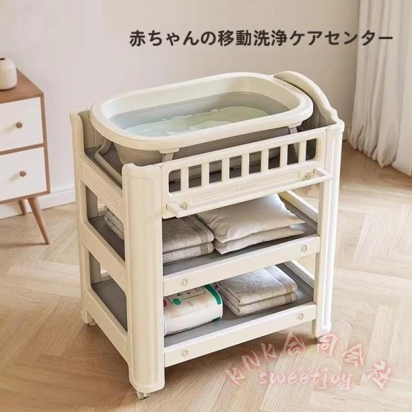 【大容量スペースデザイン】大容量、より多くのベビー用品を収納でき、サイド収納ボックスと一緒に使用できます。 赤ちゃんのおしゃぶりやおむつなどの小物は、保管や使用にとても便利です！【腰への負担を軽減】赤ちゃんが小さいときは、おむつを頻繁に交換...