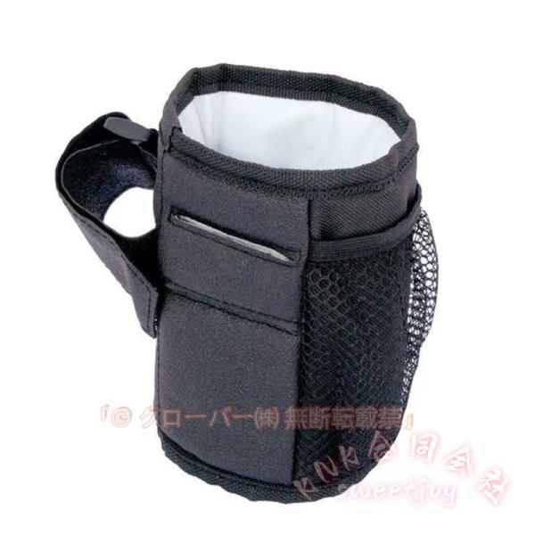 マジックテープ式なので簡単に取り付け可能です。収納場所が無い車椅子に装着してご利用いただくのに便利です！ドリンク以外のモノを入れたりしても活躍します。保冷・保温機能素材を使用しているので夏場は冷たい飲み物が温かくなりにくく、冬場は温かい飲み...