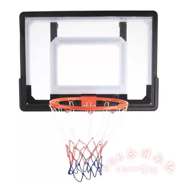 【製品仕様】：バックボードサイズ：82x58cm;リング直径：38cm;重量：4.5kg【材質】：背板：PVC透明ボード、リング：16mmスチールパイプ、ボールネット：ナイロン【壁掛けタイプ】：高耐熱、優れた光線透過率、耐圧性、耐衝撃性【屋...