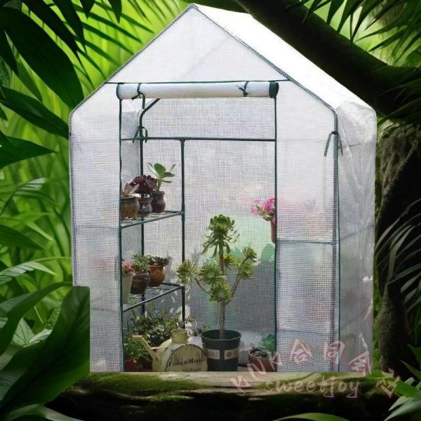 ビニールハウス 家庭用 温室 小型 ミニ 3段 組み立て スタンド チャック 防寒 防風 頑丈 丈夫 菜園 園芸 省スペース ベランダ グリーンハウス ガーデンハウス