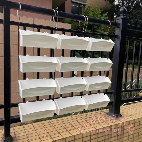 商品名：組み立てのベランダ菜園セット材料：斬新なPP + ABS植木鉢の色：ライトグリーン/アーミーグリーン/ホワイト特徴：ホルダーを自由に組み立てるサイズ、簡単に取付け、超耐荷重;植木鉢は斬新なPP環境保護材料を採用し、日光や雨に耐性があ...