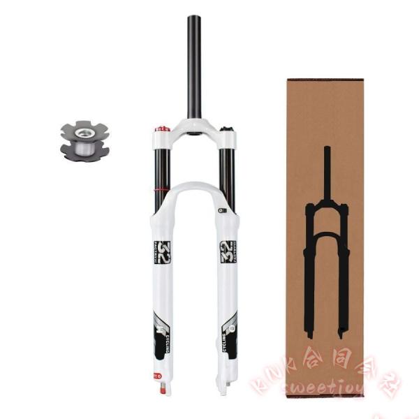Φサイズ：26 / 27.5 / 29in、エアフォークアブソーバートラベル120mm、フォーク幅100mm。Φ材質：超軽量アルミ合金＋マグネシウム合金材質、ストレートチューブ/テーパーチューブオプション。Φ機能：ショルダーロック/リモート...