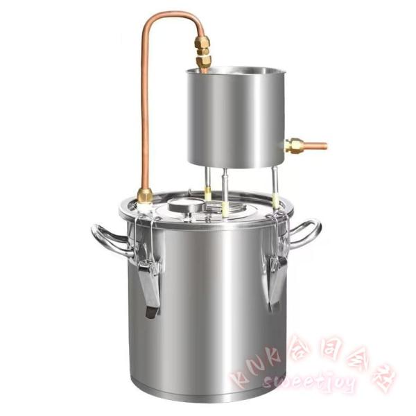蒸留器 酒 蒸留水器 銅 精油 芳香 ホーム蒸留器 家庭用 ワイン造りセット ステンレス鋼製 発酵タンク 12L/22L/33L/50L (22L)