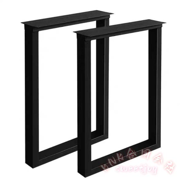 テーブルの脚は太い25x50mm角枠鉄脚でできており、表面は高温ベーキングワニス加工を採用し、シームレスに溶接され、丈夫でしっかりしており、揺れません。2本のテーブル脚は約400kgの荷重に耐えます。お好きな木材で簡単DIY: お好みの天板...