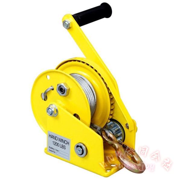 1200-2600LBS ヘビーデューティボートトラックハンドマニュアルウインチラチェットハンドル簡単に引っ張るリフティングワイヤーロープセルフロックハンドウインチメインフレームのユニボディとコア部分はステンレス鋼で耐食性を向上合金鋼高周波...