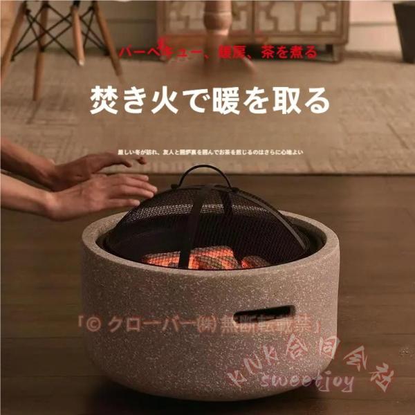 【大型焚き火台蓋付き の素材】大型焚き火台蓋付き 鋳鉄製なので、変形せず、変色せず、耐摩耗性と高温耐性があります。表面には酸化マグネシウム耐熱コーティングが施されており、火傷防止、錆びにくく、耐久性があり、長期間使用できます。【バーベキュー...