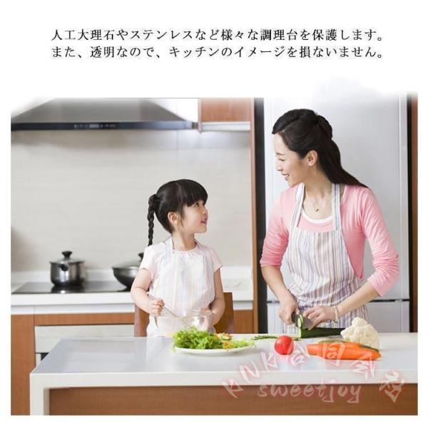 耐熱 調理台保護マット 70x100cm 保護 シート キッチン 透明 厚手 キズ?汚れ防止 吸音 新生活 シンクマット 抗菌 防水 防油 クリア 滑