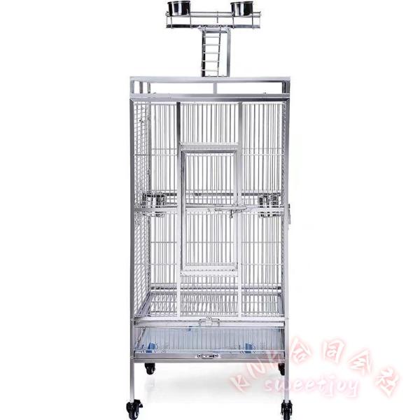 【中小鳥かご】：中型鳥かごには立脚があり、リフティングリングは鳥の動きを助長します、2ドア、2フードボックス、2外部給餌ドア、それぞれに小さな独立したドアは供給しやすく、開くのも簡単です。すべてのトレイ下部ネットは、掃除のために引き出すこと...