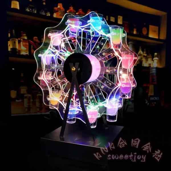 テキーラ観覧車 LEDコカボムグラス コカボムグラス カクテルグラス お酒 棚 カクテルグラス12個付き