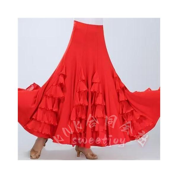 （360度?全円）フラメンコ衣装 サーキュラースカート 8枚はぎ8枚はぎの大きく広がるサーキュラーファルダです。（360度?全円）伸縮性があるさらさらとしたシワになりにくい生地です。ウエスト総平ゴム 裏地ありフリーサイズ：ウエスト約62-9...