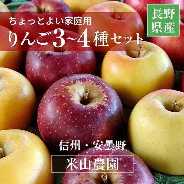 【発売日：2026年11月01日】【2026/11/上旬〜11/中旬より出荷開始。その後は一週間以内の出荷となります。】長野県安曇野の【米山農園】より、とれたてのりんごを4種類セットにしてお届けします！秋映、シナノスイート、シナノゴールド、...