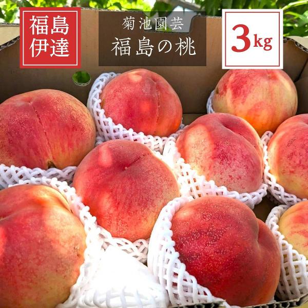【発売日：2026年08月01日】【2026/7/下旬〜8/上旬より出荷開始。】福島県伊達市の【菊池園芸】より桃をお届けします。太陽と大地の恵みをたっぷり浴びた菊池園芸自慢の桃をご堪能ください。菊池園芸の桃は、福島の豊かな自然とこだわりのス...
