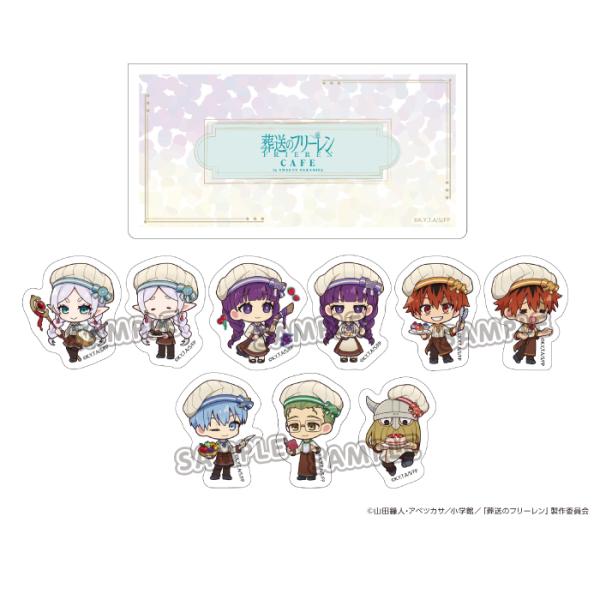 葬送のフリーレンCAFE in スイパラ クリアケース付きフレークシール●商品仕様【サイズ】シール：約H40mm以内ケース：約H70×W110mm【素材】PVC・紙【製造国】日本【必ず購入前にご確認ください】※ご入金後のキャンセルは受け付け...