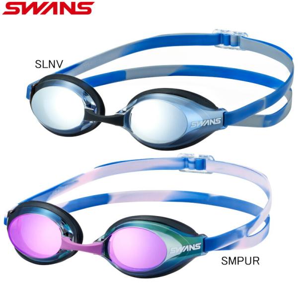 ◇スタイル◇AQUALIGHTNINGレーシングタイプクッションゴーグルマーブルベルトモデルミラーレンズ曇り止め加工(PREMIUM ANTI-FOG re:non)クッション付UVカット鼻ベルト5サイズ入り(XS・S・M・L・X)ベルト簡...