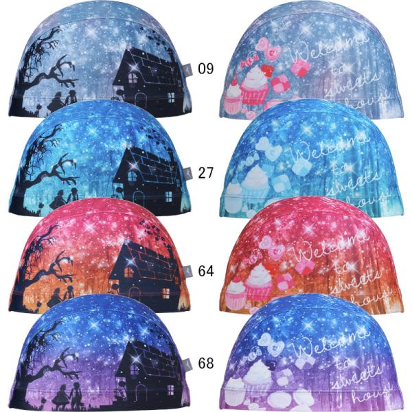 ◇スタイル◇2WAYキャップ適合サイズフリー(50-59cm)左右で柄が異なりますベトナム製◇特　徴◇今シーズン限定デザインです締め付けが少なく、深さもしっかりあるストレッチ素材のスイムキャップメルヘンチックなデザインです◇材　質◇ポリエス...