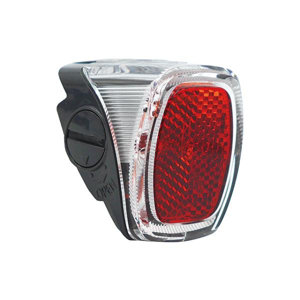 ・夜に走れば自動点滅するオートテールライト・手間のいらないソーラー充電式・リフレクター周りがライン上に発光し透明部分にも光が漏れることで、本体全体が光り被視認性が格段にアップ・停車後1分間は点滅を継続・JIS規格に準拠したリフレクター採用・...