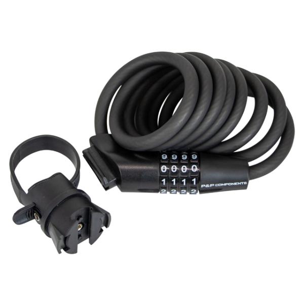 ・どんなシーンでも便利なロング仕様のコイルロック・バイク数台をまとめて施錠できる1800mmロングワイヤー・ブラケット付きでシートポストなどに装着してスッキリ収納・4桁のお好きな番号にセット可能なナンバーセット機能付き ■付属品　ブラケット...