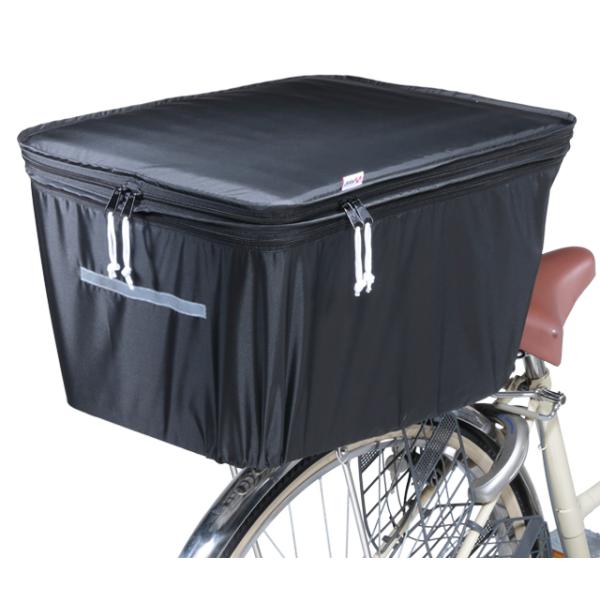 ・大型のリアバスケットに対応した2段式後カゴカバー・荷物を雨やホコリから保護し、ひったくり防止にも効果を発揮・ファスナーを開くことで通常のサイズから大容量サイズに変わる2段式・前後どちらでも荷物の出し入れがしやすい両開きファスナー採用・カゴ...