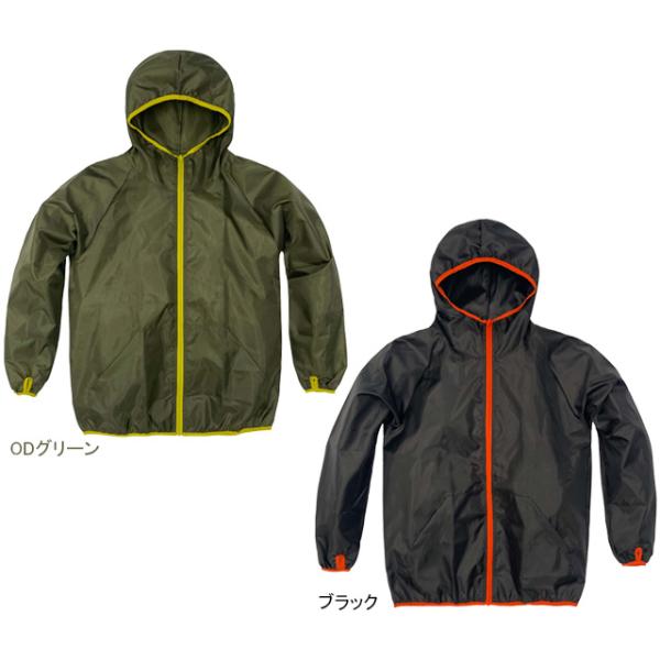 ・耐久性のあるリップストップ生地の前開きパーカー・水をはじきやすく汚れがつきにくい為、作業やアクティビティに最適・両サイドポケット付き・袖口サムホール ■素材　ポリエステル100％■加工　アクリルコーティング（はっ水）■重量  140g（L...