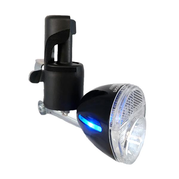 ・約50lxの明るさ・サイドに流れるイルミネーション付き・残光機能付き（サイドのイルミネーション部）・ゴムローラーで軽い走り・フロントリフレクター付き・JIS規格の明るさに準拠・平行式ダイナモ採用・定格：4.4V-1.2W・使用光源：白色L...