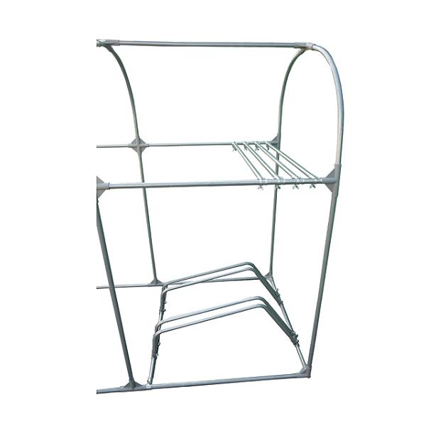 ・サイクルハウス用オプションパーツ・サイクルストッパー 2台用とサイクル棚パイプ 2台用の便利なセット  ※サイクルハウスは付属していません。