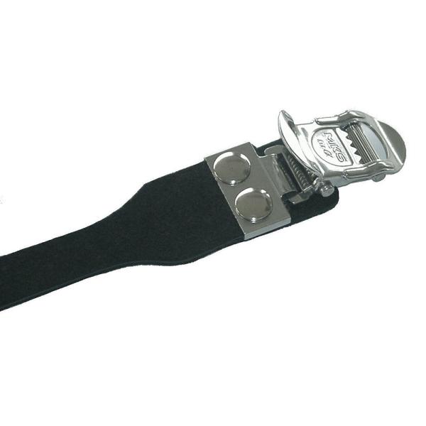 ・ストラップにスウェードを使用し、バックルにステンレスを使用した耐久性の高いシングルストラップ・中心にナイロンをはさむ3層構造により、伸びにくく丈夫な仕上げ・日本自転車振興会（NJS）認定品 ■素材　スウェード皮（ベルト）、ステンレス（バッ...