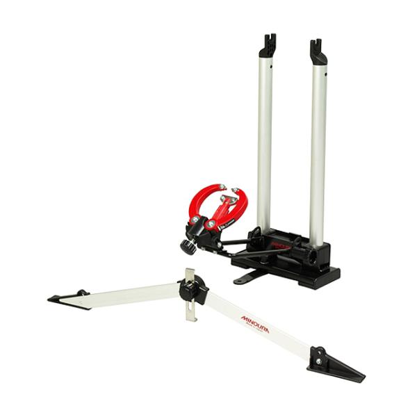 ・FT-1にホイールセンターゲージFCG-310が付属したリム振れ取り台の基本セット・持ち運びや収納に便利な折りたたみ式の振れ取り台・最大29インチサイズ（700cリム）までのホイールをセットし縦横の振れを測定するツール・FT-1の振れ測定...