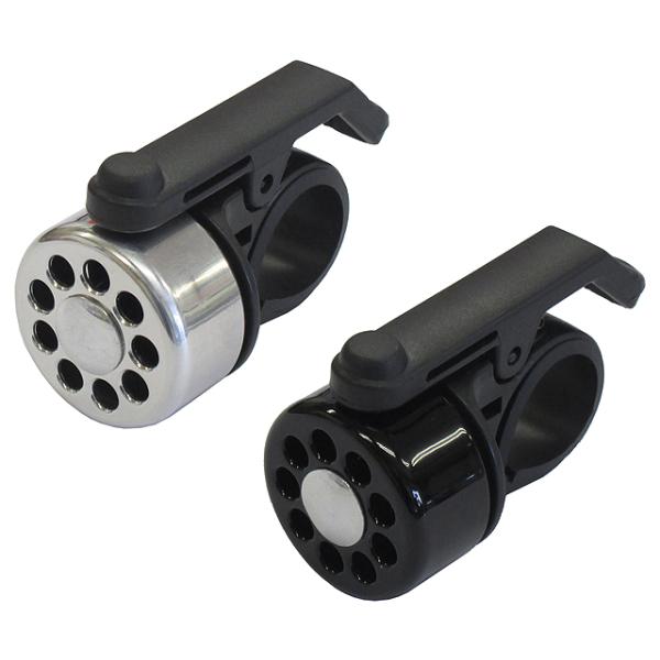 ・スポーツサイクルにマッチするデザインのベル・メカニック感を連想させるフォルム・固定アングルを従来の上向きではなく水平にすることで、スポーツサイクルにすっきりと固定可能・音響体部に9個のサークルホールを施した印象性の高いデザイン・音響体部の...