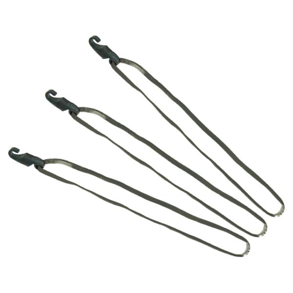 ・輪行時の車輪を簡単、確実に固定するフック付きバンド・ロードバイク、MTB兼用フリーサイズ（軽量ホイール推奨）・3本セット ■素材　天然ゴム、PBT