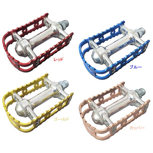 ・1970年代にアメリカ完成車メーカーに採用された人気製品の復刻モデル・ヴィンテージ感漂うシンプルなデザインで、BMXやMTBにおすすめ・両面踏みタイプのワイドな側板で街乗りでも安心・側板は美しい仕上がりのアルマイトカラー（※カッパーのみ銅...