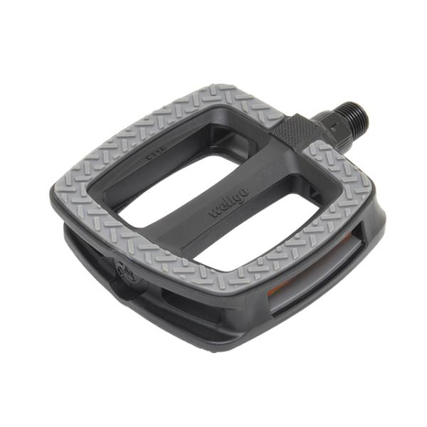 ・肉抜きされムダのない広い踏面に、靴底のあたる部分にはパターンもこだわったkraton樹脂を配置し、グリップ力をアップ・前後横幅が中央にかけて凹んだコンケーブ設計で、ペダルの中心に力が入りやすく、外側へのスリップを低減・リフレクター標準装備...