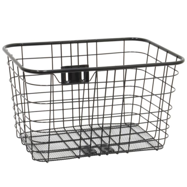 ・幅広底深設計の大容量大型ワイヤーバスケット・トップの線材を極太パイプにすることで、デザインのアクセントと、バスケット本体の強度をアップ・横に走る線材の間隔を上部は広く、下部は狭くすることで、デザイン性と荷物を載せた時の使い勝手を両立・細か...