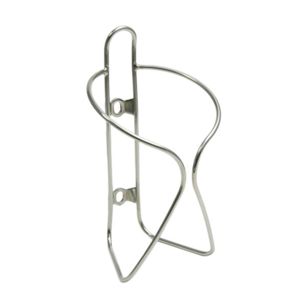 ・細身のステンレスワイヤーを曲げて作られたハンドメイドのボトルケージ・細ワイヤーの優美な曲線で高級感あふれる形状・シルバーに輝くトラディショナルなスタイルは細身の自転車に最適・錆びにくいステンレス製で細身ながらも十分な強度 ■素材　ステンレ...