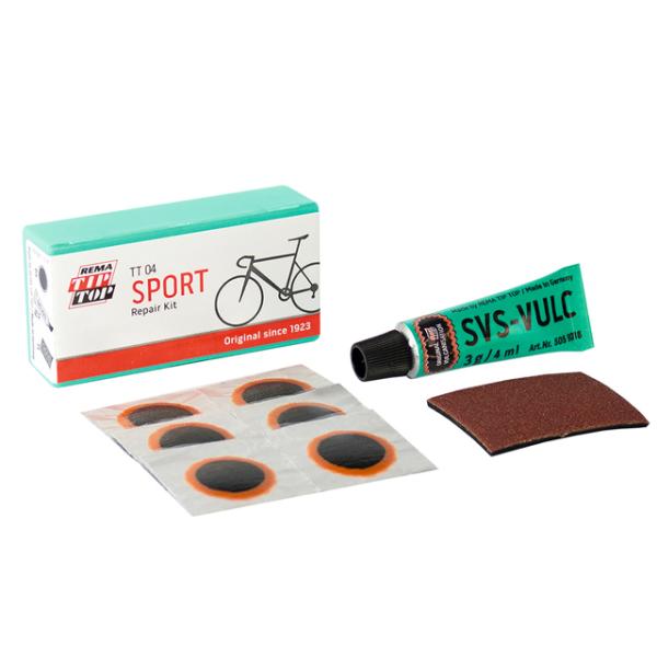 ・ロードバイク向けサイズのパッチS（φ16mm）をセットにしたパンク修理キット・コンパクトサイズで携帯に便利 ■付属品　パッチS×6枚、ゴムのり3g×1個、ヤスリ×1枚