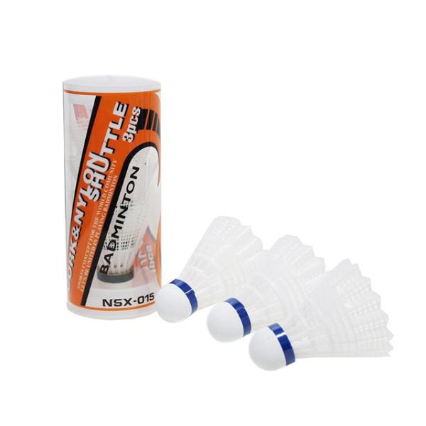 ・バドミントン用シャトル・3個セット ■素材　羽根：ナイロンヘッド：コルク