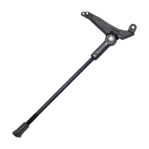 ・ディスクブレーキ仕様の自転車に取り付けできる軽量キックスタンド・9mmクイックシャフトとチェーンステー固定によりディスクブレーキのキャリパー部分を回避・チェーンステーへの取り付けは太さに合わせて選べる2種類（24mm用、32mm用）のP型...