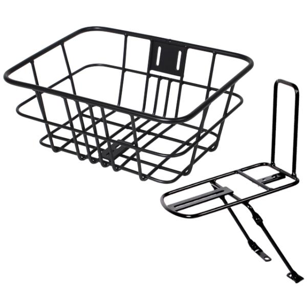 ・軽量なアルミ製フロントバスケットと丈夫なスチール製フロントキャリアのセット・スタイリッシュなデザインと使いやすいサイズでスポーツバイクに最適・Vブレーキ仕様のほとんどの自転車に取り付け可能・ステー部分が2点で稼働するため地面に対して水平に...