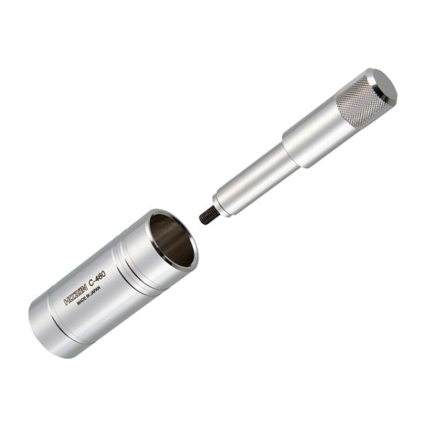 ・フォークコラムにスターファングルナットを挿入する専用工具・センタリングガイドにより正確に歪みなくセッティング可能・対応コラムサイズ：1インチ、1-1/8インチ ■重量  520 g■サイズ  φ35mm×115 mm