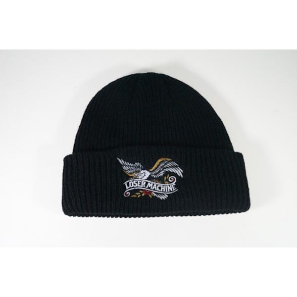 【LOSERMACHINE(LOSER MACHINE)】 ルーザーマシーン GLORY BOUND BEANIE ニットキャップ BLACK100% ACRYLIC