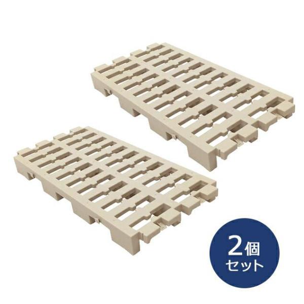 湿気・カビから守り通気性バツグン！！ プラスチック製すのこ。組み合わせれば棚としても使用可能。マルチパレットを組み合わせることで、すのこベッドにもなります。【用途】収納アイテム、すのこベッドとして【商品詳細】●サイズ(W×D×H)：約375...