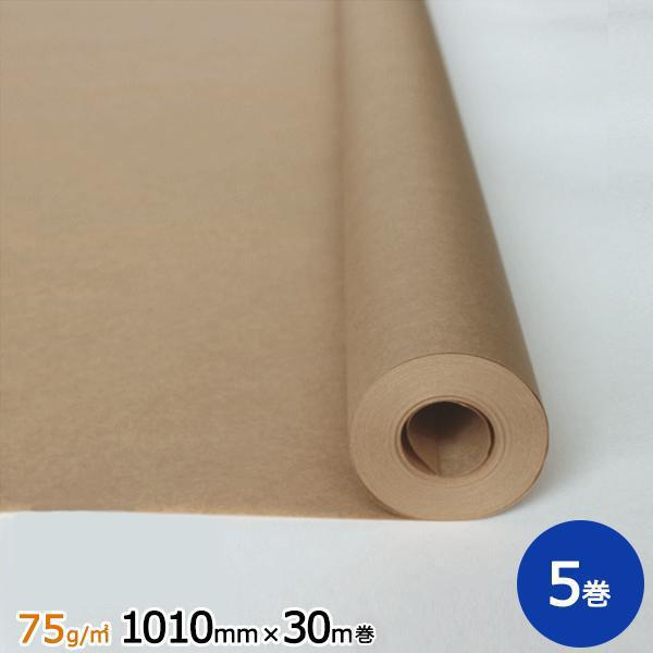 ダンボールの隙間埋め、クッション材、包装紙に。厚手の75gクラフト紙。厚みがあるので外装にも適しています。【商品詳細】●サイズ： 1010mm×30m巻●5巻入り【用途】●緩衝材●包装紙【送料】■全国送料無料※沖縄・離島への配送は対応してお...