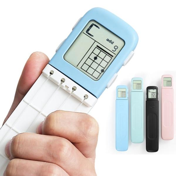 ウクレレの練習やトレーニングに適したトレーナーコンパクトサイズ、持ち運びが可能で軽量で、どこでも練習可能ナイロン、4ストリング360度回転できる液晶画面にコードを表示メトロノーム機能初心者のための理想的なウクレレ練習用具